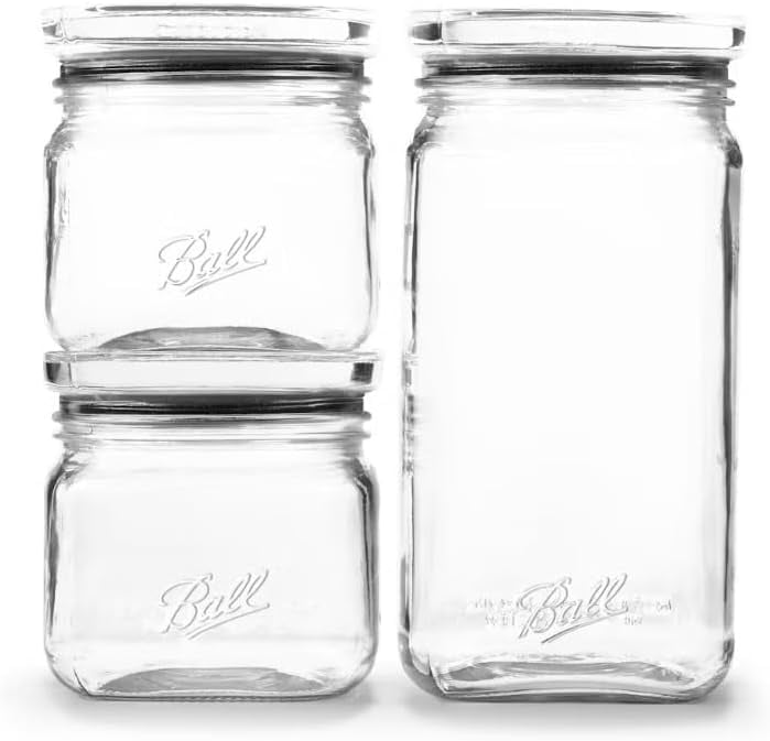 Unbranded 3 Jar Set, Stack & Store Jars with Airtight Stackable Lid, (2 ...
