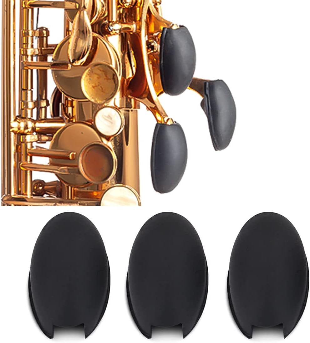Unbranded 3Pcs Saxophone Rubber Thumb Rest, Black Silicone Thumb Rest ...