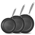 Unbranded 8-10-12 inch Tri-ply Hybrid Stainless Steel Non-Stick Frying ...