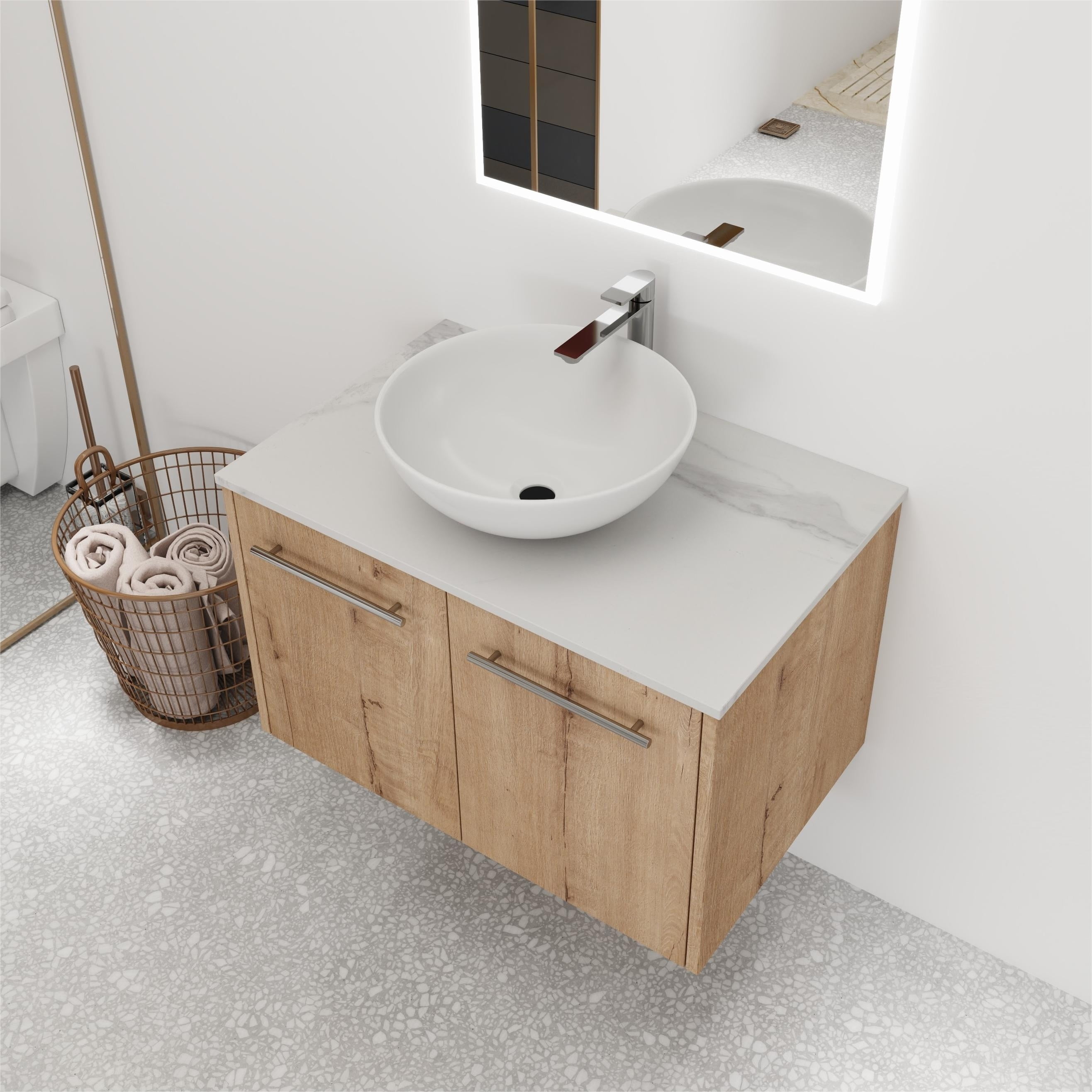 Unbranded Bathroom Vanity With Sink In 24/30 Inch, Floating Bathroom ...