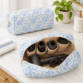 Unbranded Checkered Lining-Blue Floral 01 Hair Tools Travel Makeup Bag ...