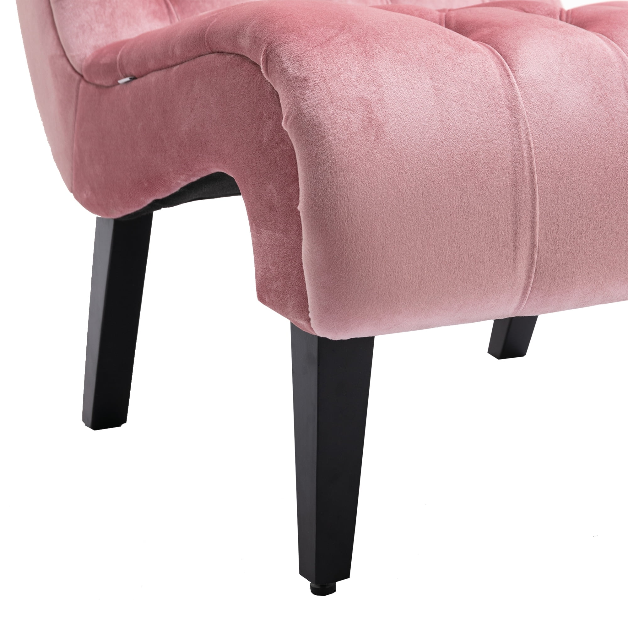 Pink velvet slipper chair store