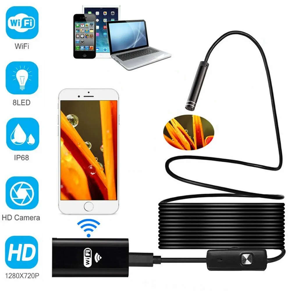 Unbranded WiFi Borescope Endoscope 8LED Snake Inspection Camera for ...