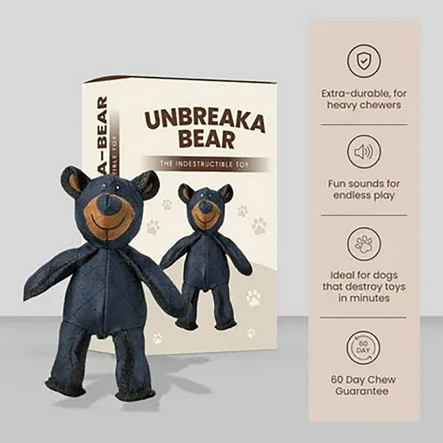 Unbreaka Bear - 2025 New Unbreakable Bear Dog Toy - Indestructible ...