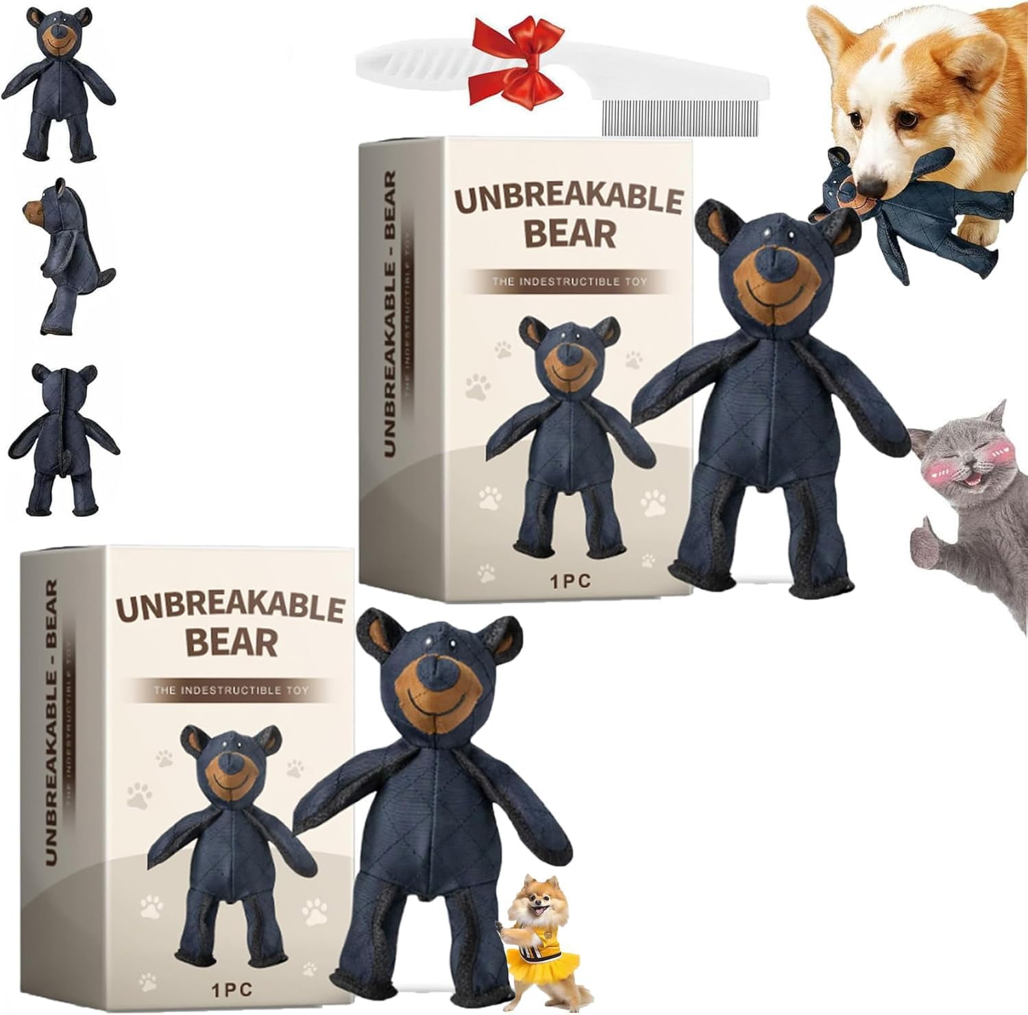 Unbreakable Bear Dog Toy, 2025 New Unbreak Bear, Unbreaka Bear for ...