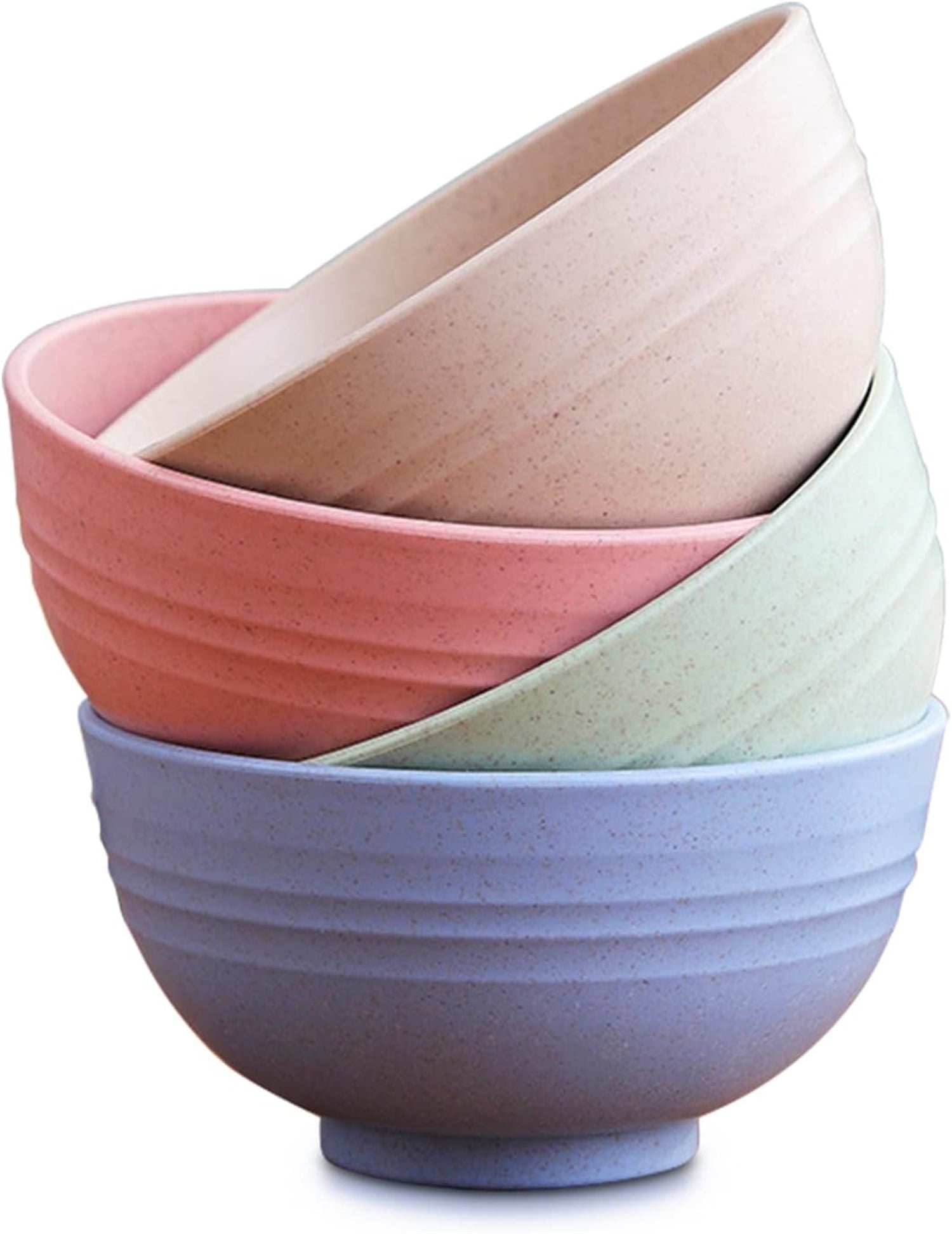 Unbreakable Cereal Bowls -Bexikou 4Pcs Reusable Breakfast Bowls for ...