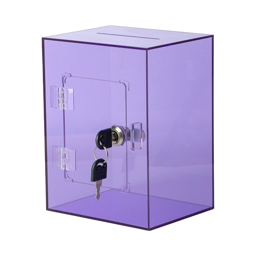 Unbreakable Clear Cash Storage Jar With Lock Key Child Friendly Savings ...