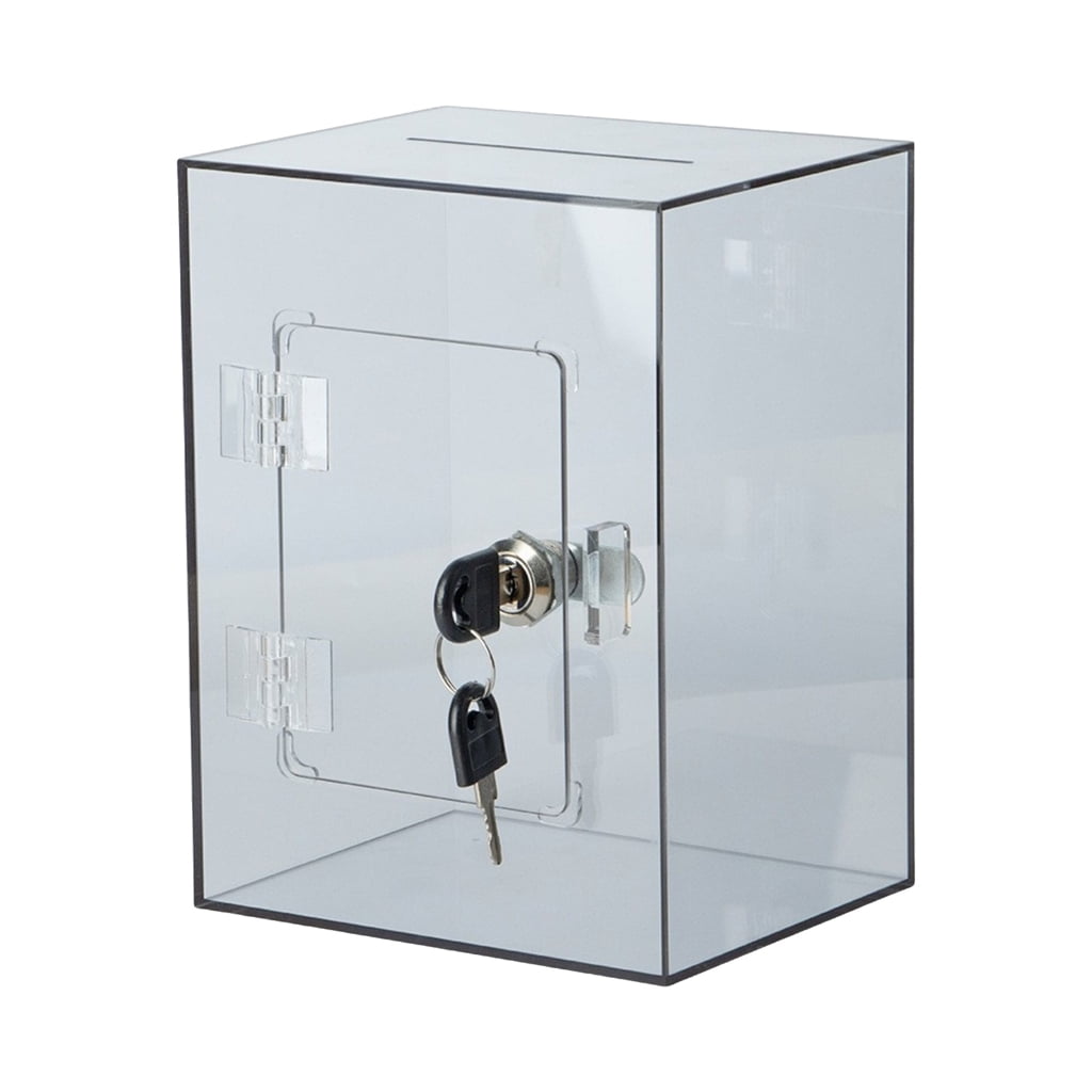 Unbreakable Clear Cash Storage Jar With Lock Key Child Friendly Savings ...