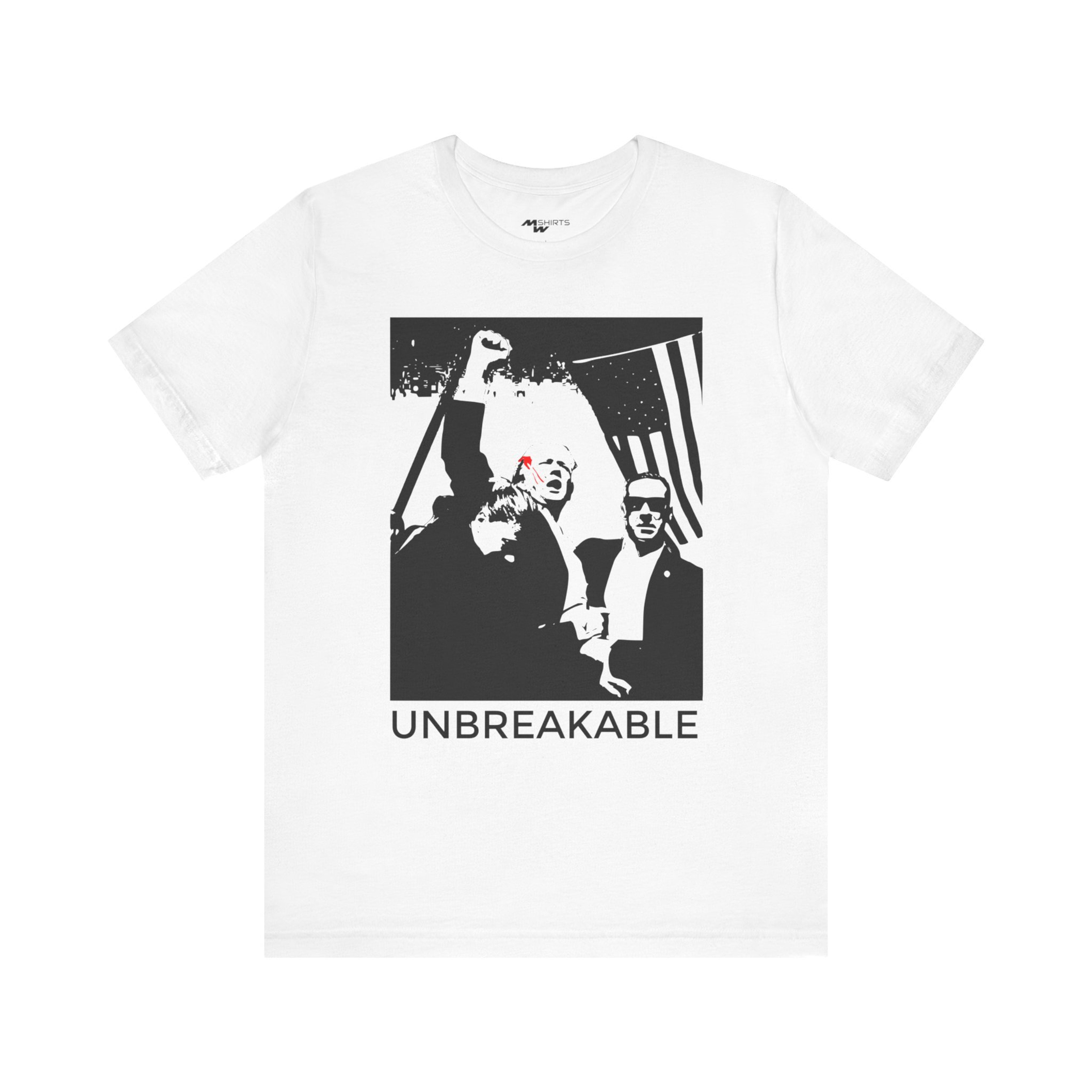 Unbreakable Donald Trump 2024 Stencil Style Shirt with Secret Service ...