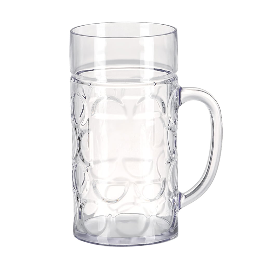 Unbreakable Plastic Beer Mug Shatterproof Drinking Cup with Handle Milk ...