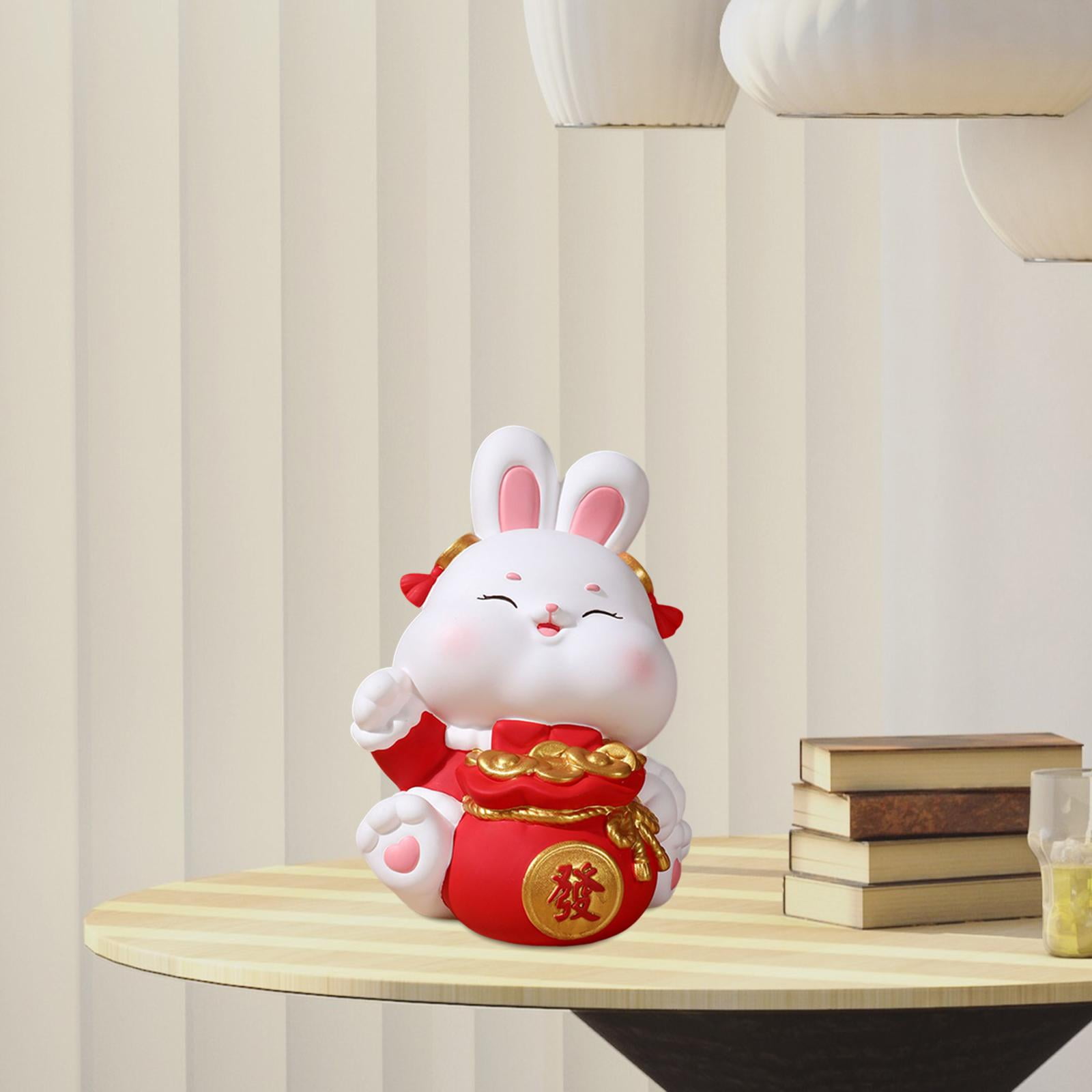 Unbreakable Rabbit Piggy Bank Animal Bunny Statue Container Ceramic ...