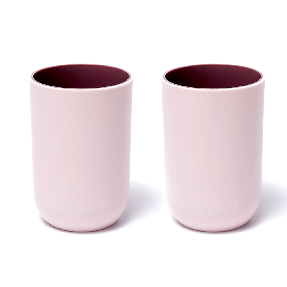 Unbreakable Reusable Drinking Cups have 2 Colors, Plastic Toothbrush ...