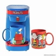 Uncanny Brands Peanuts Single Cup Coffee Maker Gift Set with 2 Mugs ...