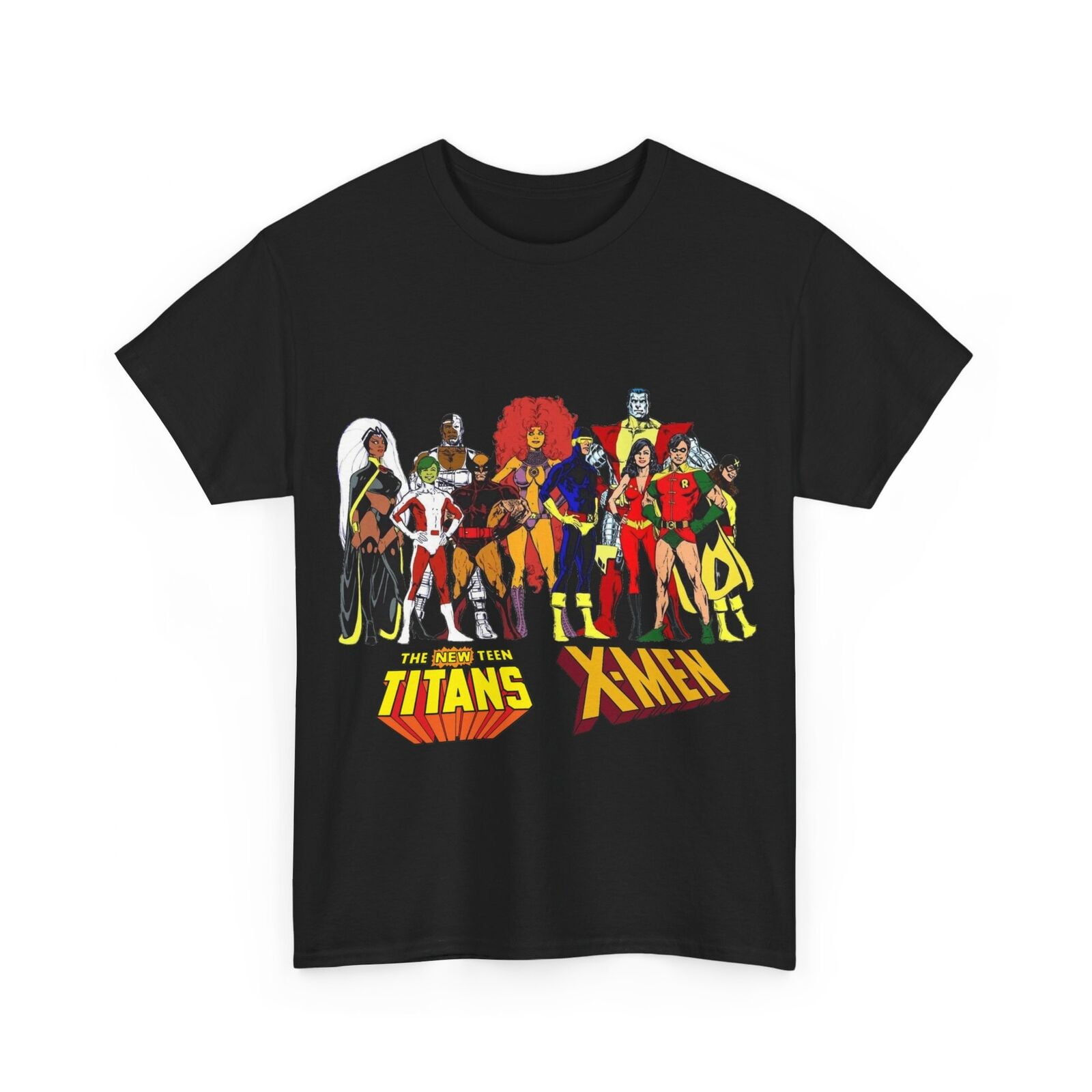 Uncanny X-Men/New Teen Titans T-Shirt - Wolverine, Cyclops, Robin ...