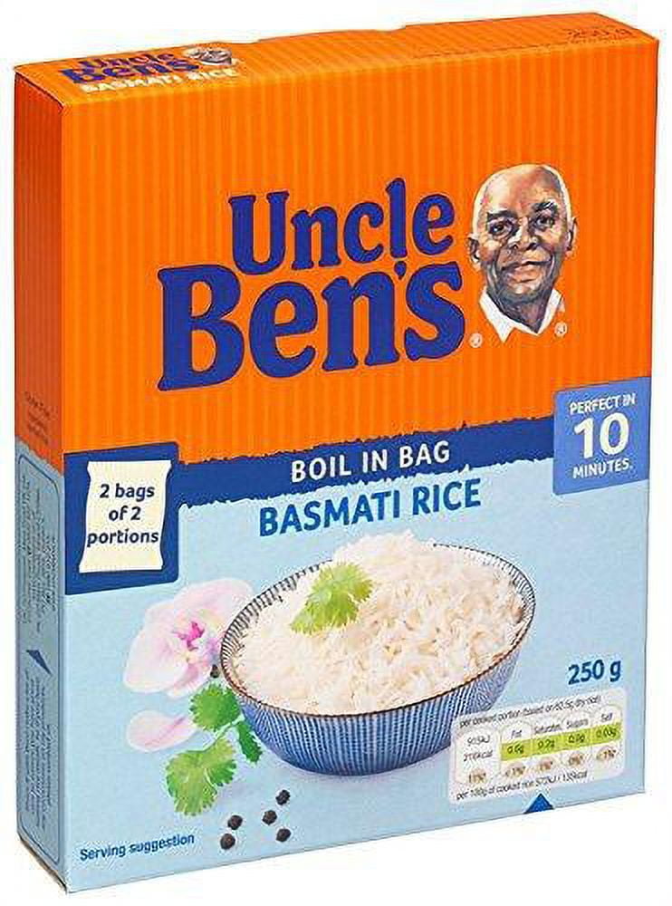 Uncle Ben's Boil in the Bag Basmati Rice 250 g (Pack of 6) - Walmart.com
