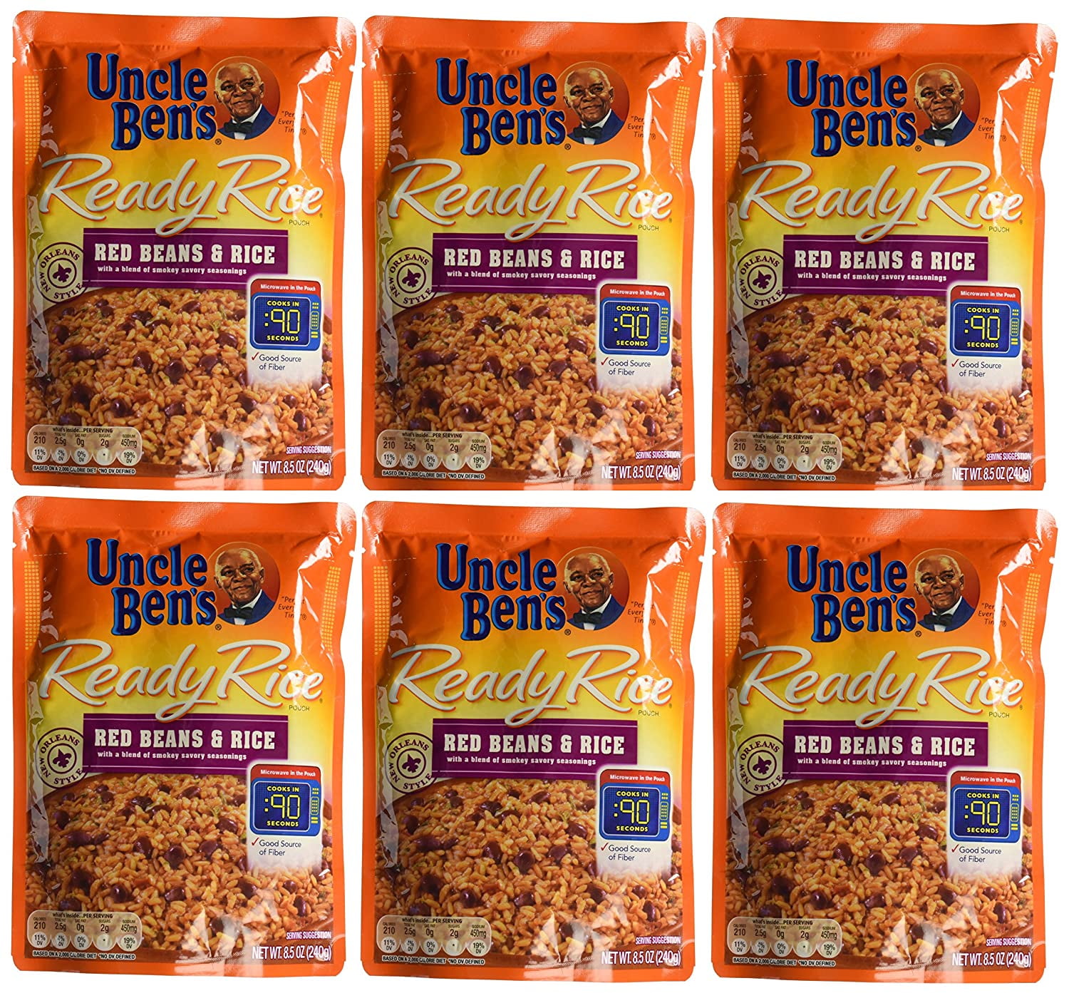 Uncle Ben's, Ready Rice, Red Beans and Rice, 8.5 oz. (Pack of 6 ...