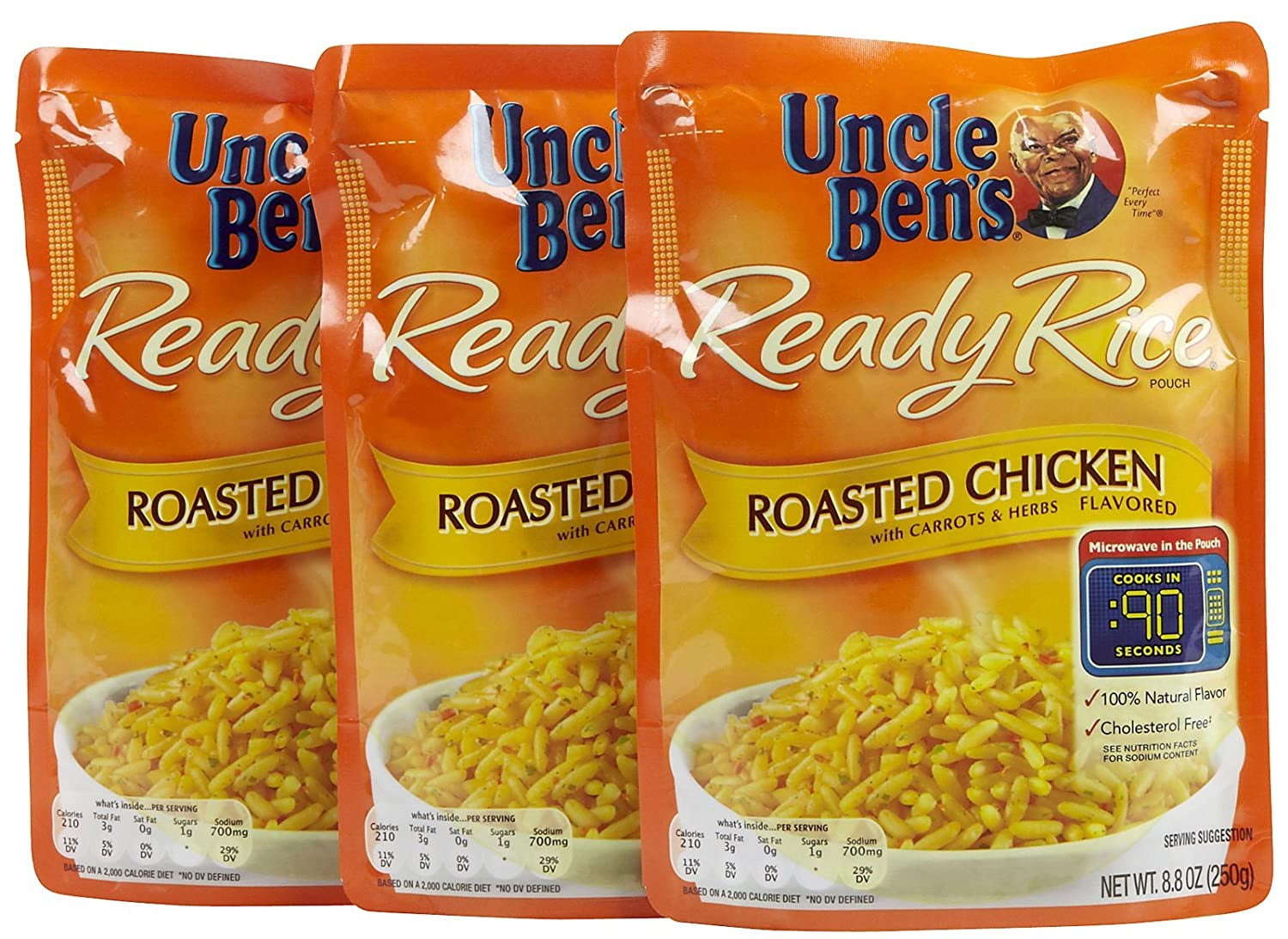 Uncle Bens Roasted Chicken Ready Rice Pouch, 8.8 Oz, 3 Pk - Walmart.com