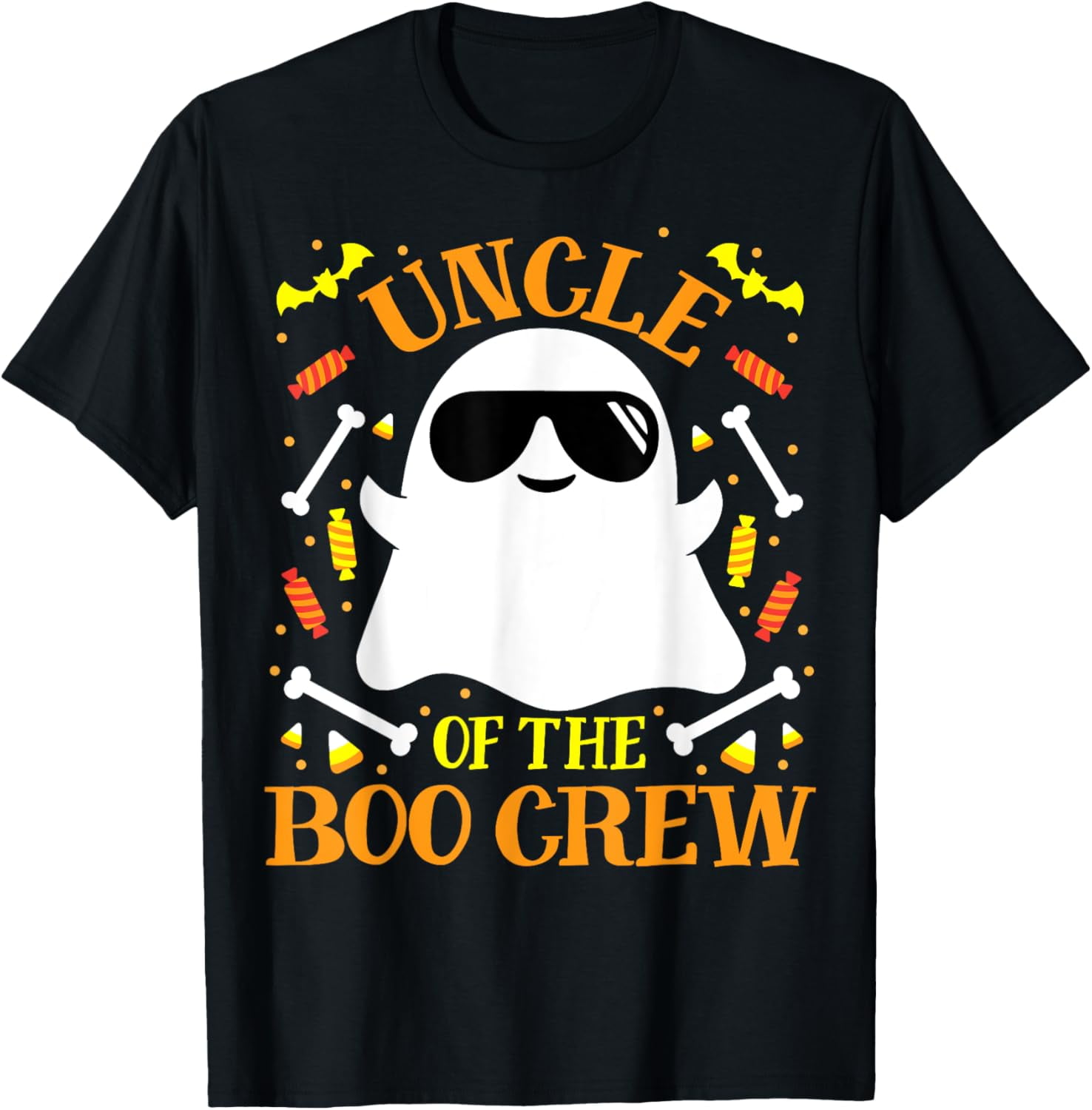 Uncle Boo Crew Ghost Matching Family Set Funny Men Halloween T-Shirt ...
