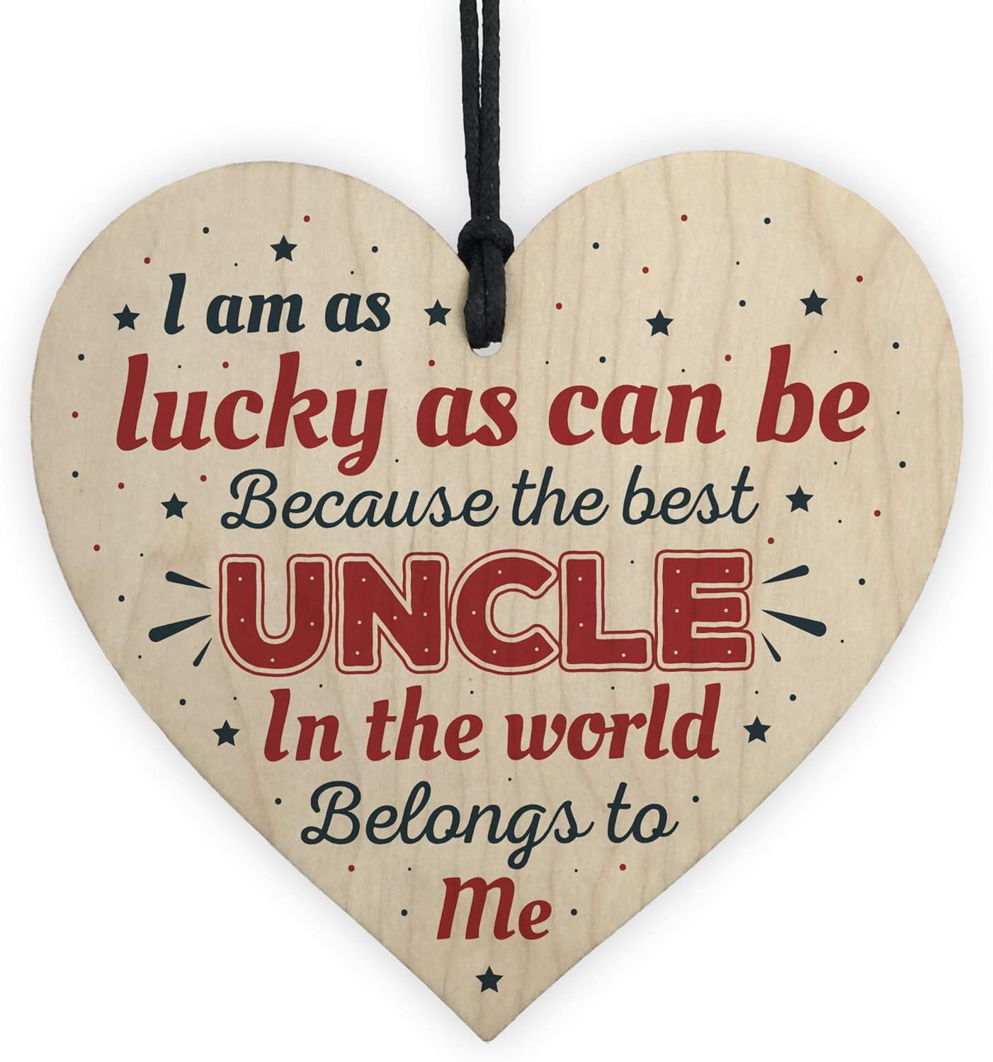 Uncle Brother DAD Novelty Handmade Wooden Heart Plaque Sign Birthday ...
