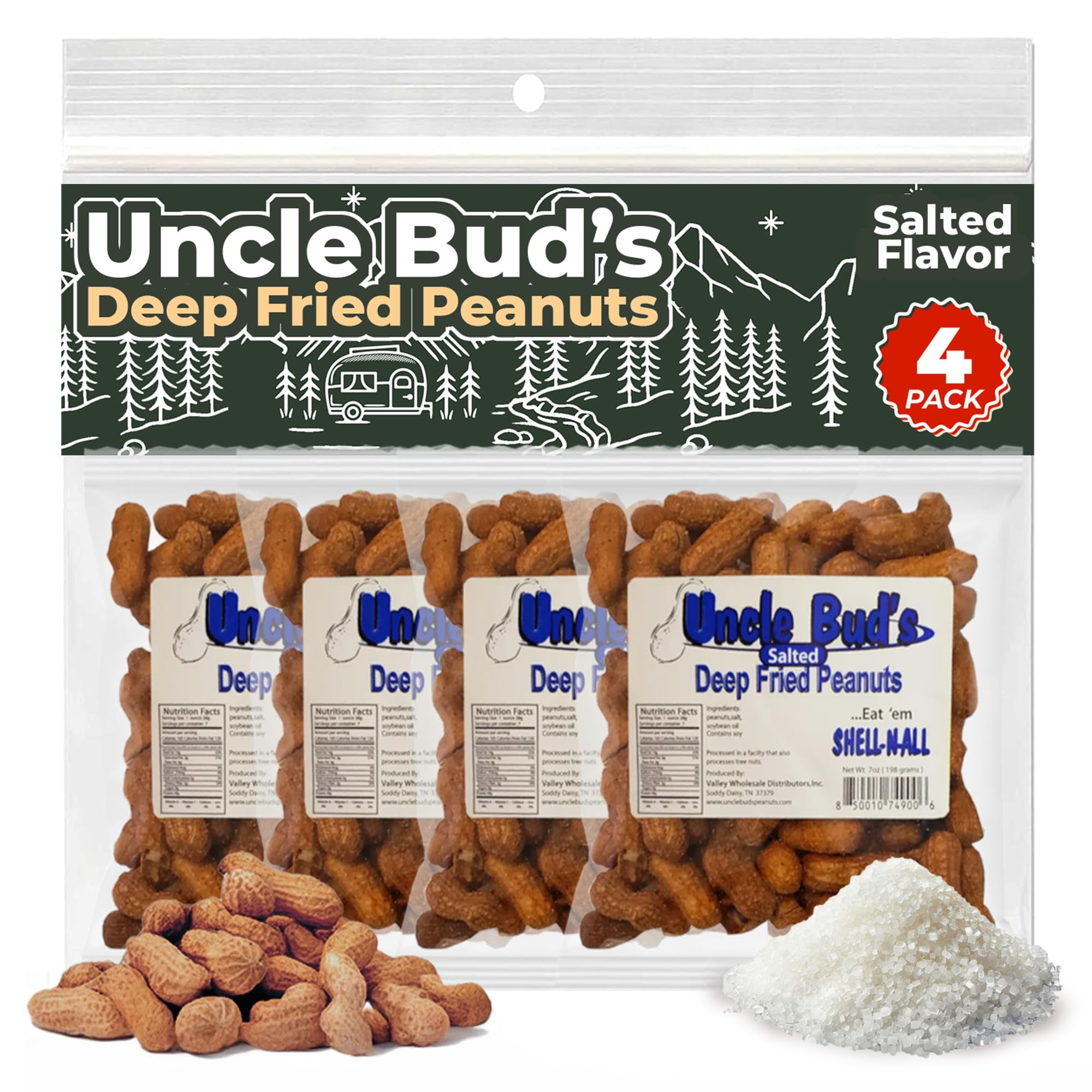 Uncle Bud's Deep Fried DPF11 Salted Peanuts In Shell Salted Nuts Individual Packs, Shelled Nuts ...
