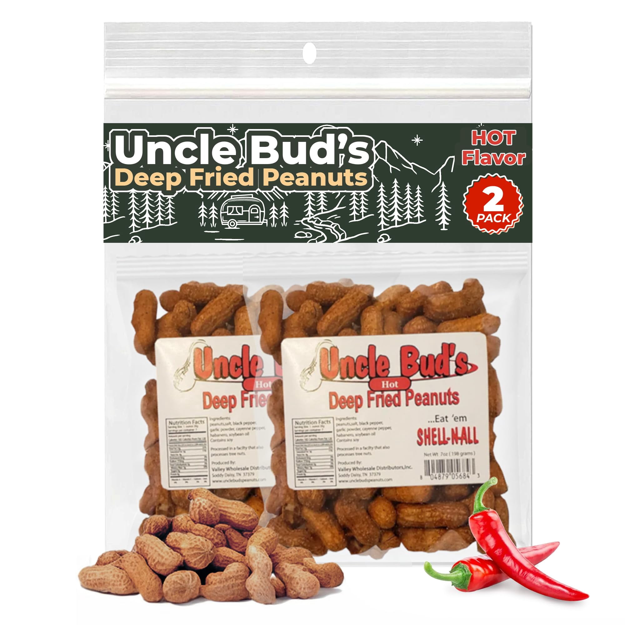 Uncle Bud's Deep Fried MZF22 Peanuts In Shell Hot and Spicy Peanuts ...