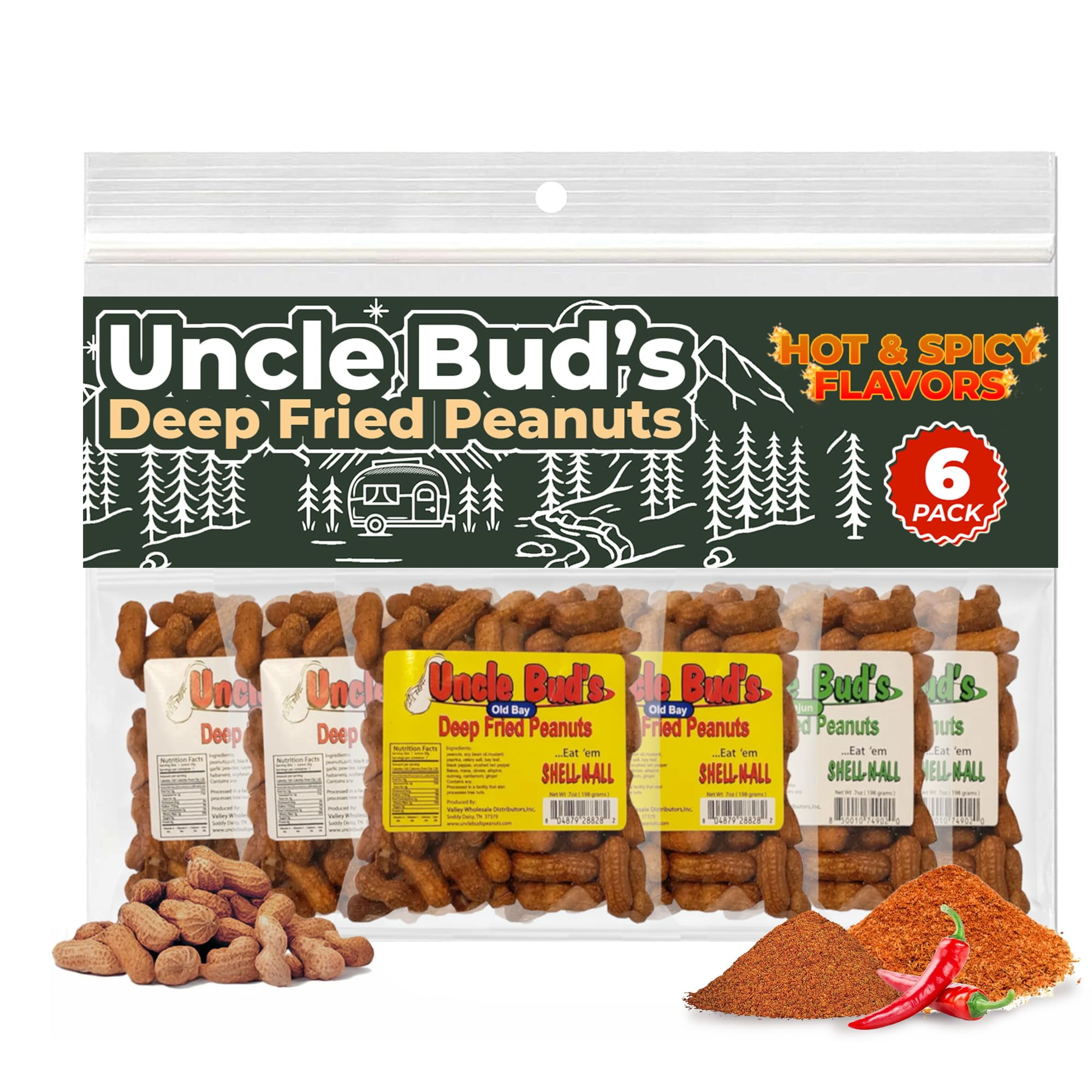 Uncle Bud's Deep Fried YYF14 Peanuts In Shell Hot Peanuts, Spicy Peanuts Individual Packs, Nuts ...