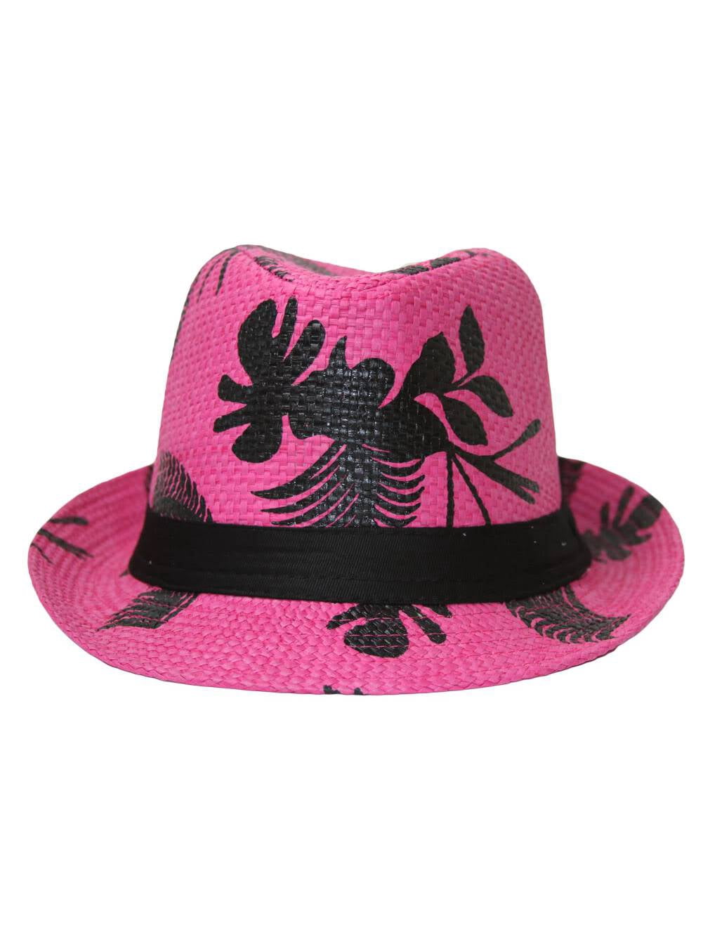 Uncle Charlie's Tropical Print Fedora Hat - Pink M/L - Walmart.com