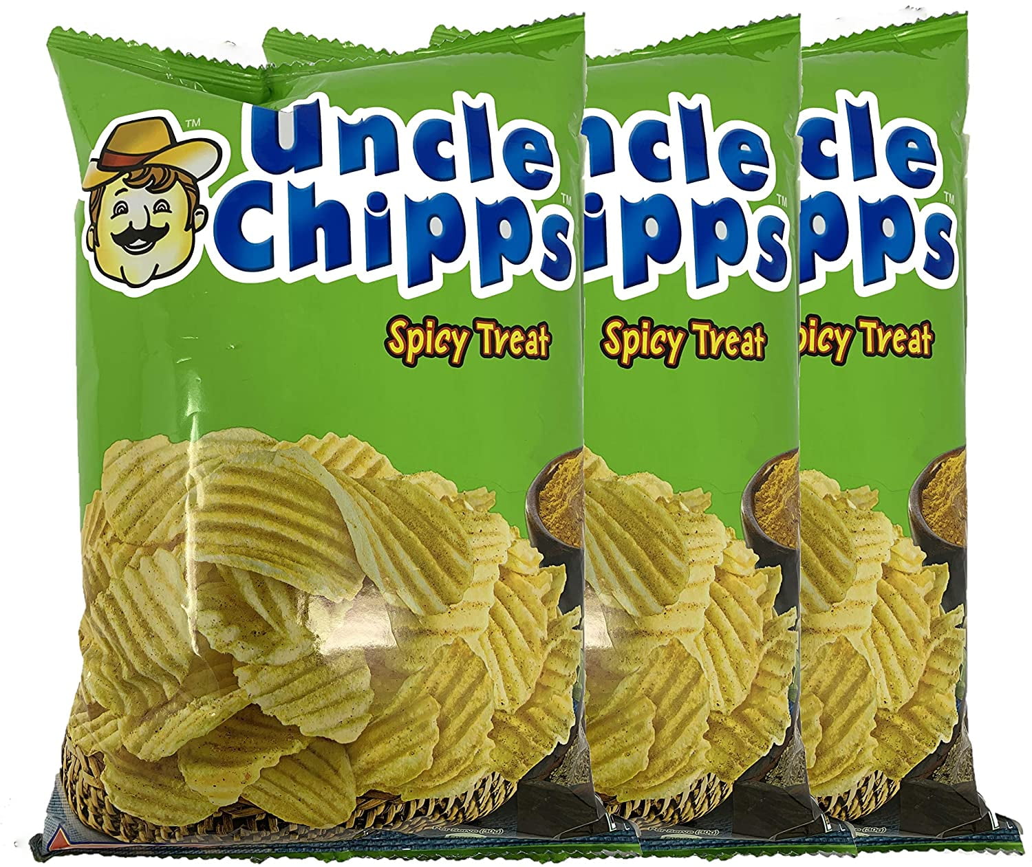 Uncle Chipps Indian Uncle Chips Spicy Treat Flavor, 55g (3-Pack ...