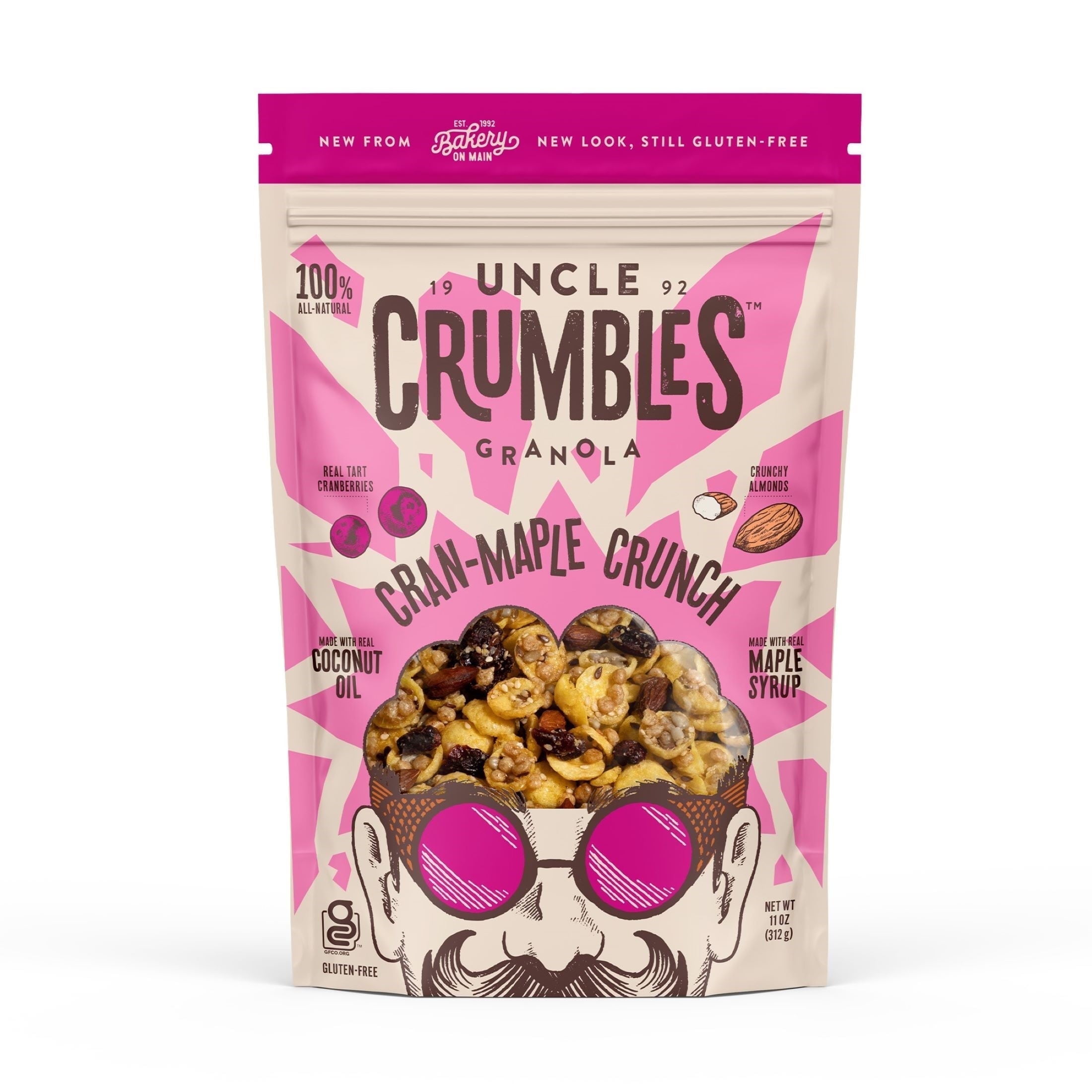 Uncle Crumbles Cran-Maple Crunch Granola, 11 oz, Natural Toppings ...