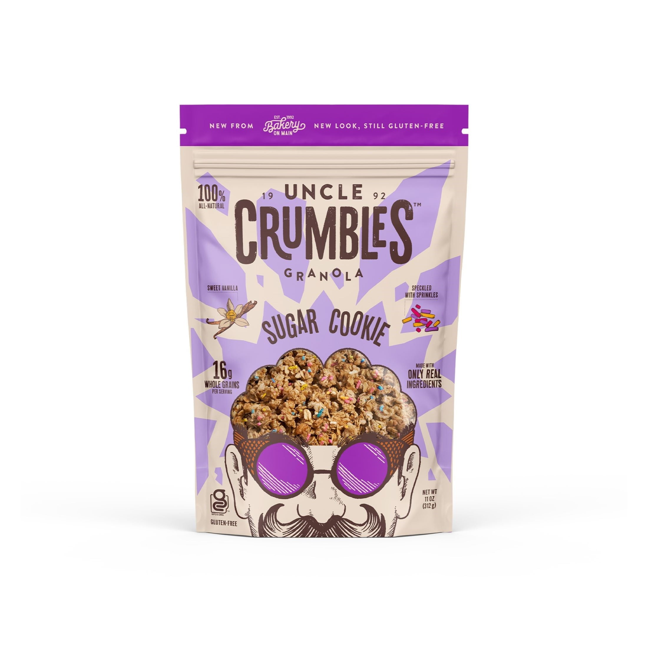 Uncle Crumble Non GMO, Kosher Certified Granola, Sugar Cookie, 11 oz ...