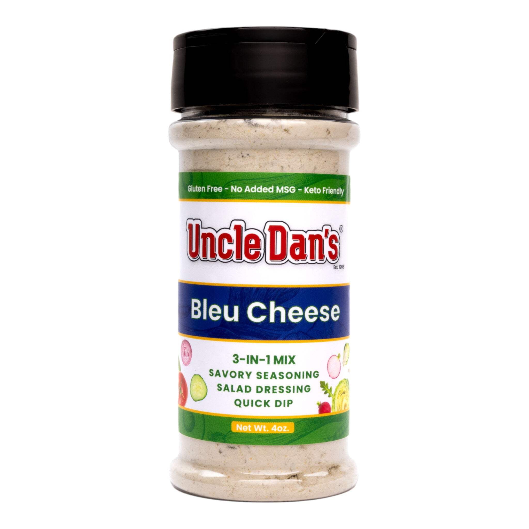 Uncle Dan's Bleu Cheese Ranch Dressing Mix, 4 oz, Creamy and Versatile ...