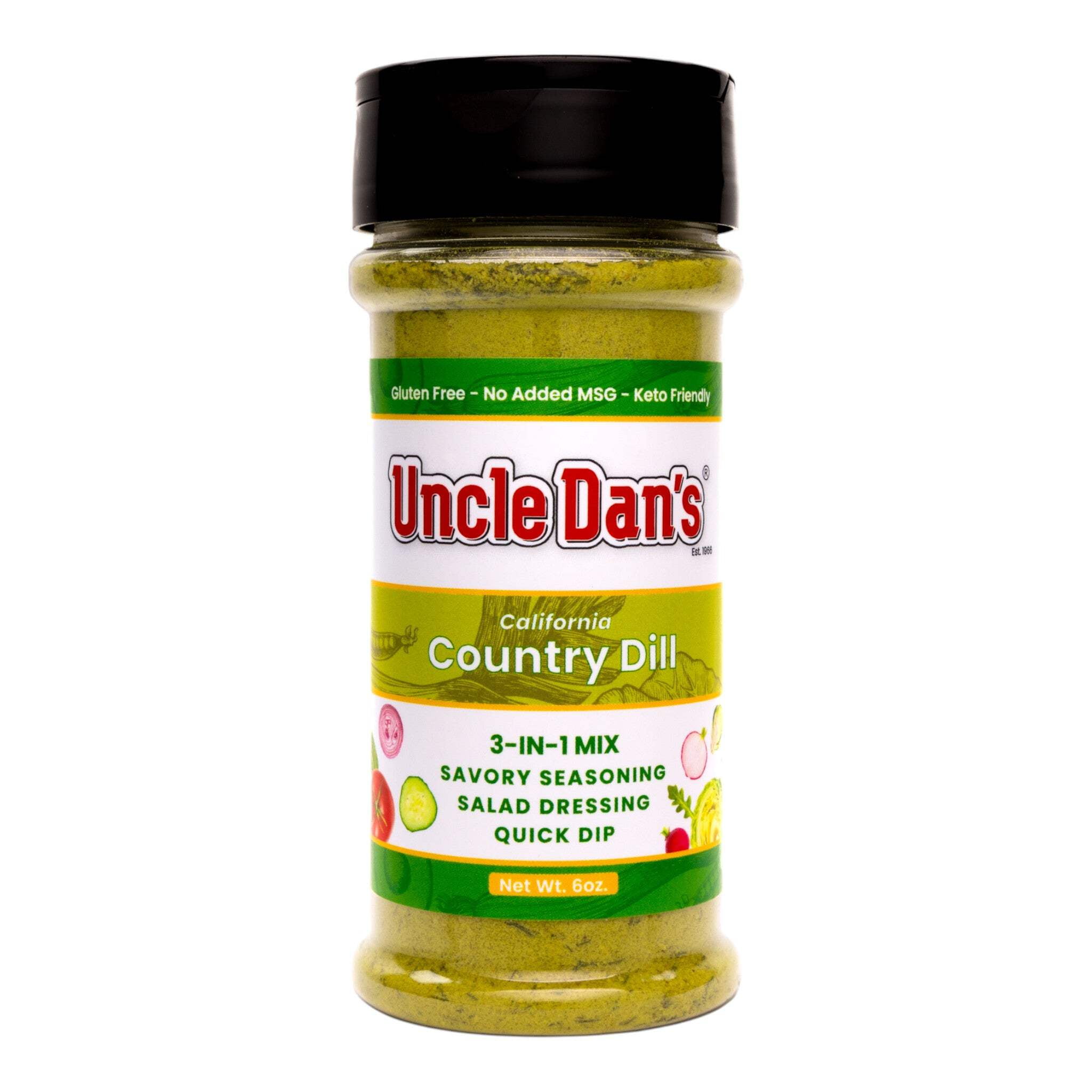 Uncle Dan's Country Dill Salad Dressing Mix, Dry Powder Seasoning ...
