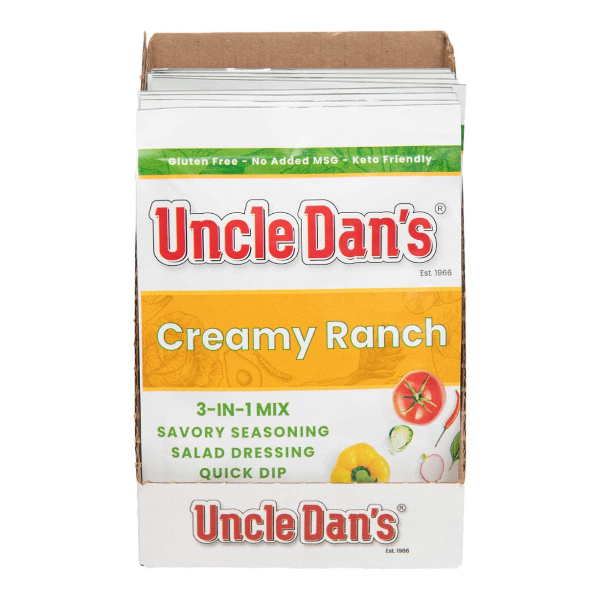 Uncle Dan's Creamy Ranch Dressing & Seasoning Mix, 12 Count - Versatile ...