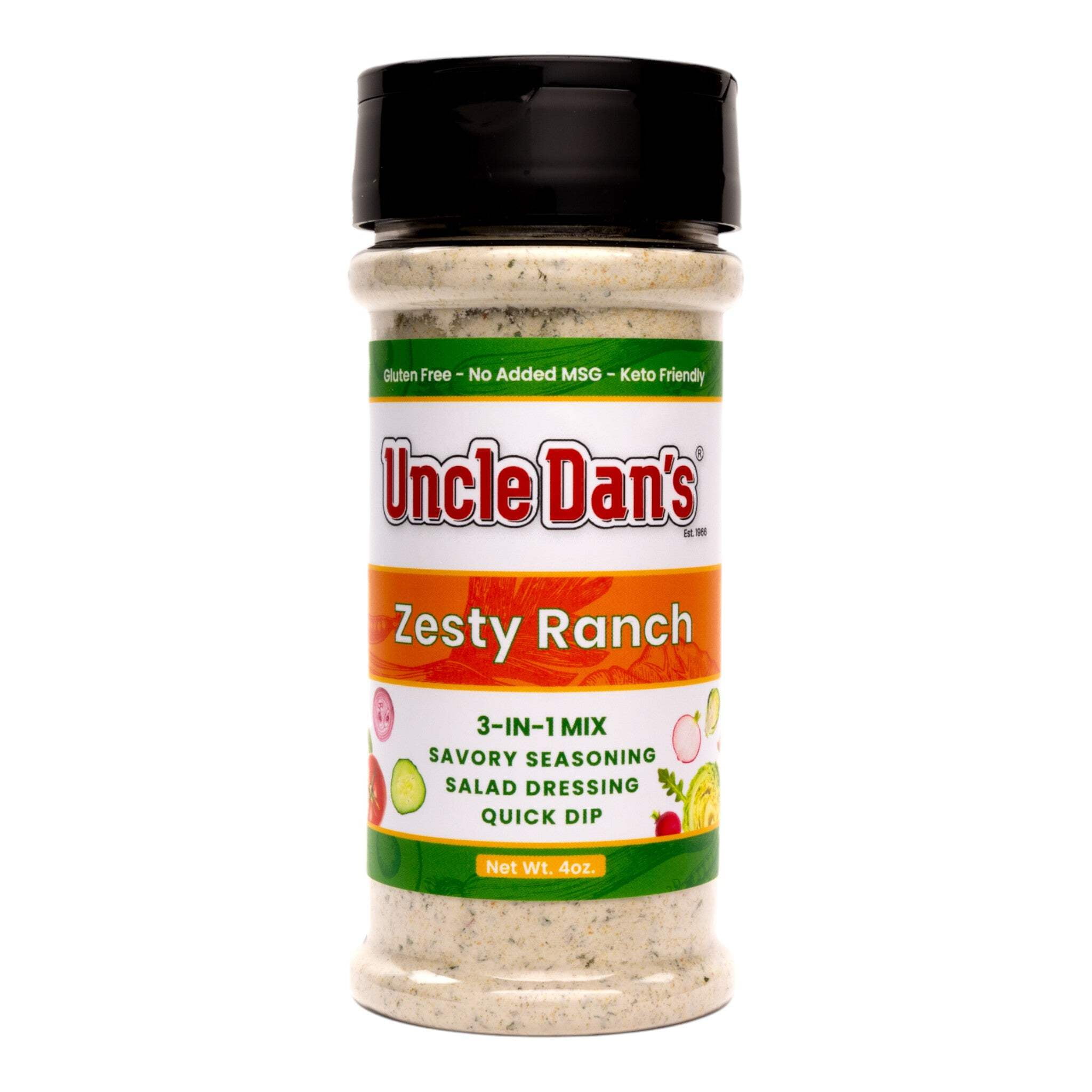 Uncle Dan's Zesty Ranch Seasoning & Mix, 4oz Shaker - Walmart.com