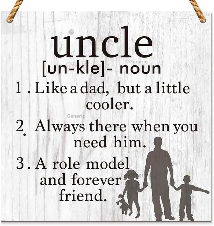 Uncle Definition Gift Sign, Wood Plaque Art Sign Uncle Gift, Unique ...