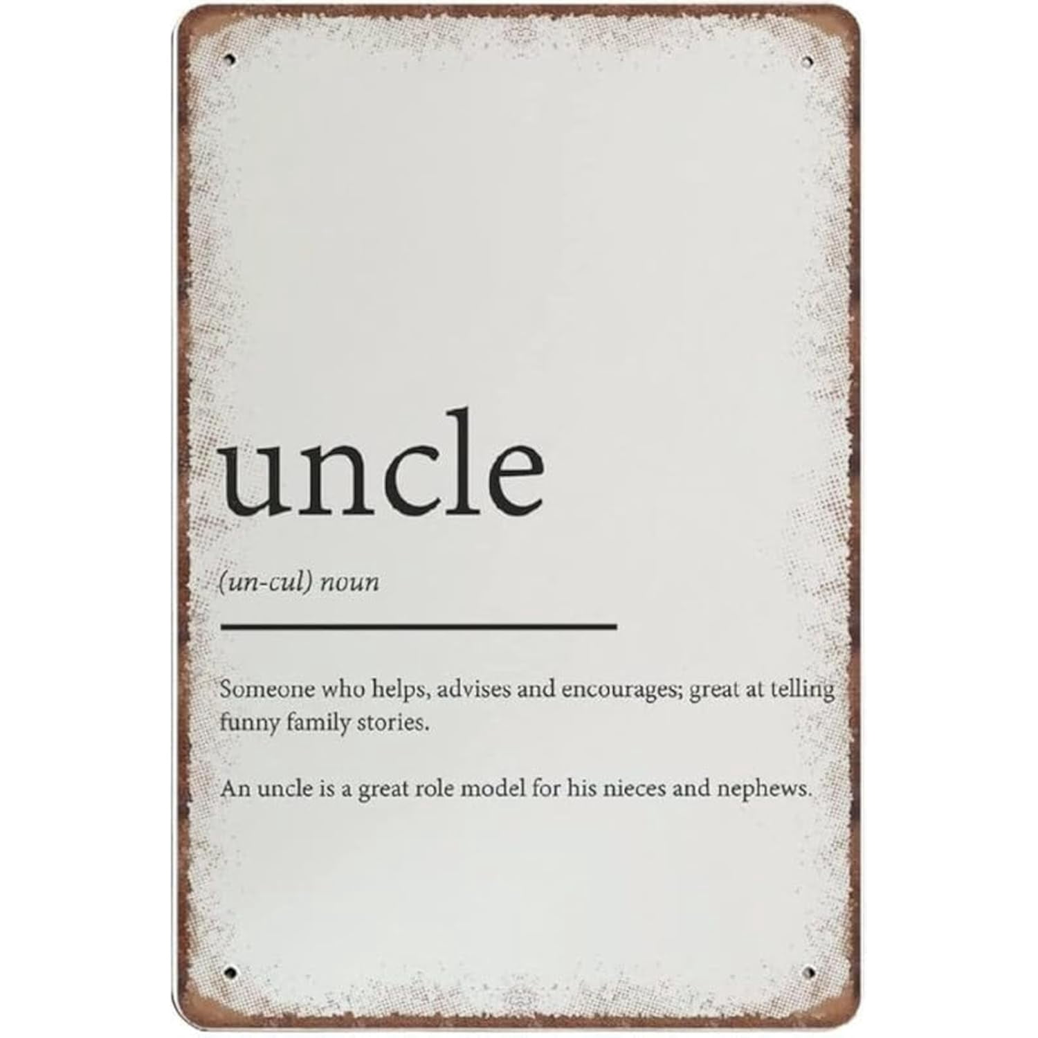 Uncle Definition Print Typography Family Prints Gifts Niece Nephew ...