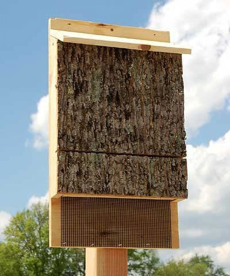 Uncle Dunkels Outdoor Triple Chamber Bat House; Handmade Rustic Wooden ...