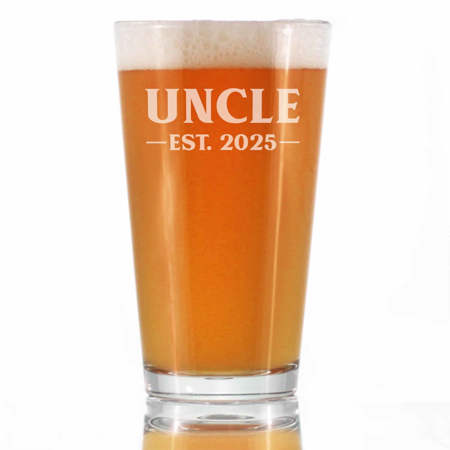 Bevvee Pint Glass 16 oz Bold 2025 Uncle Gifts for Uncles Beer Glasses ...