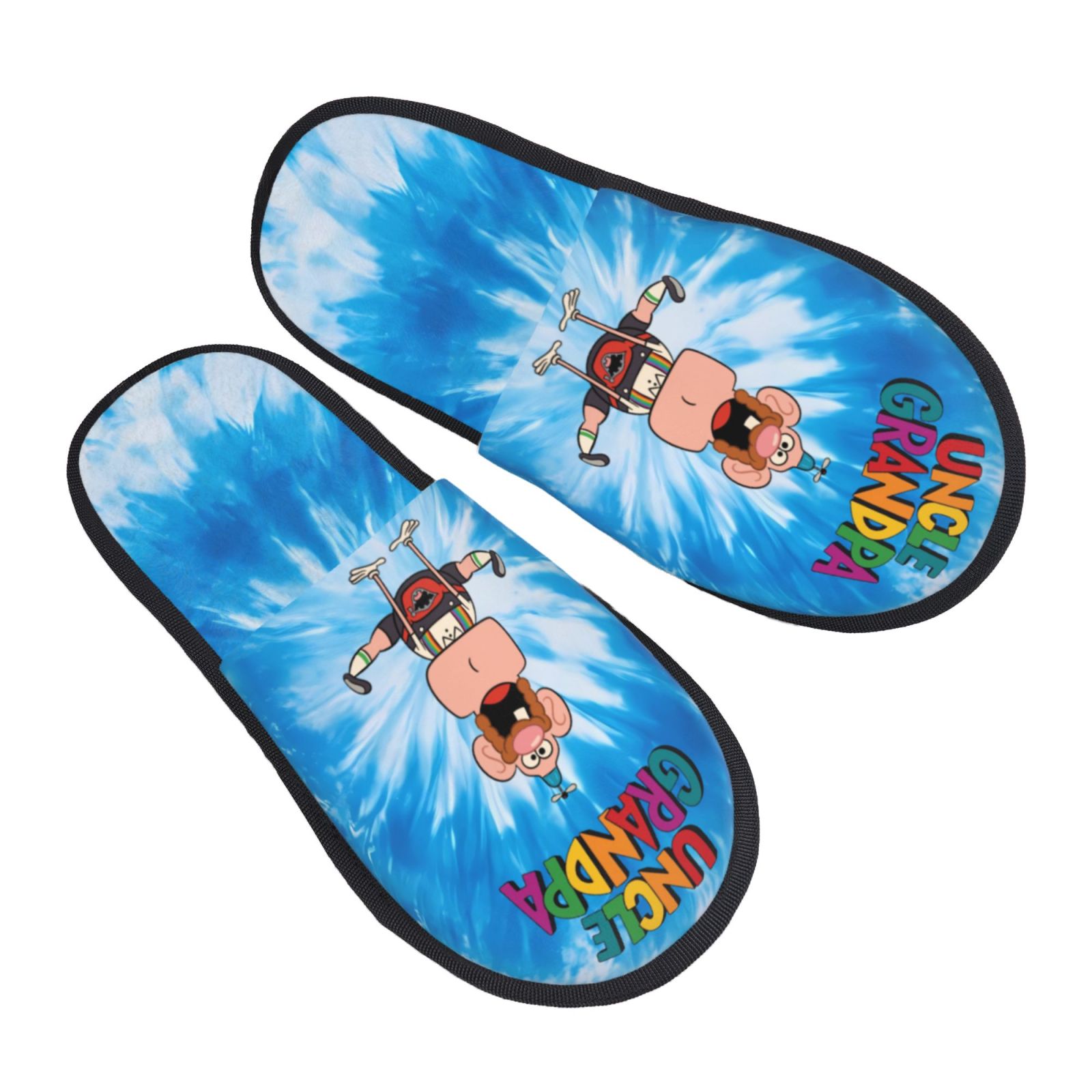 Uncle Grandpa Furry Slippers For Men Women Fuzzy House Slippers Winter ...