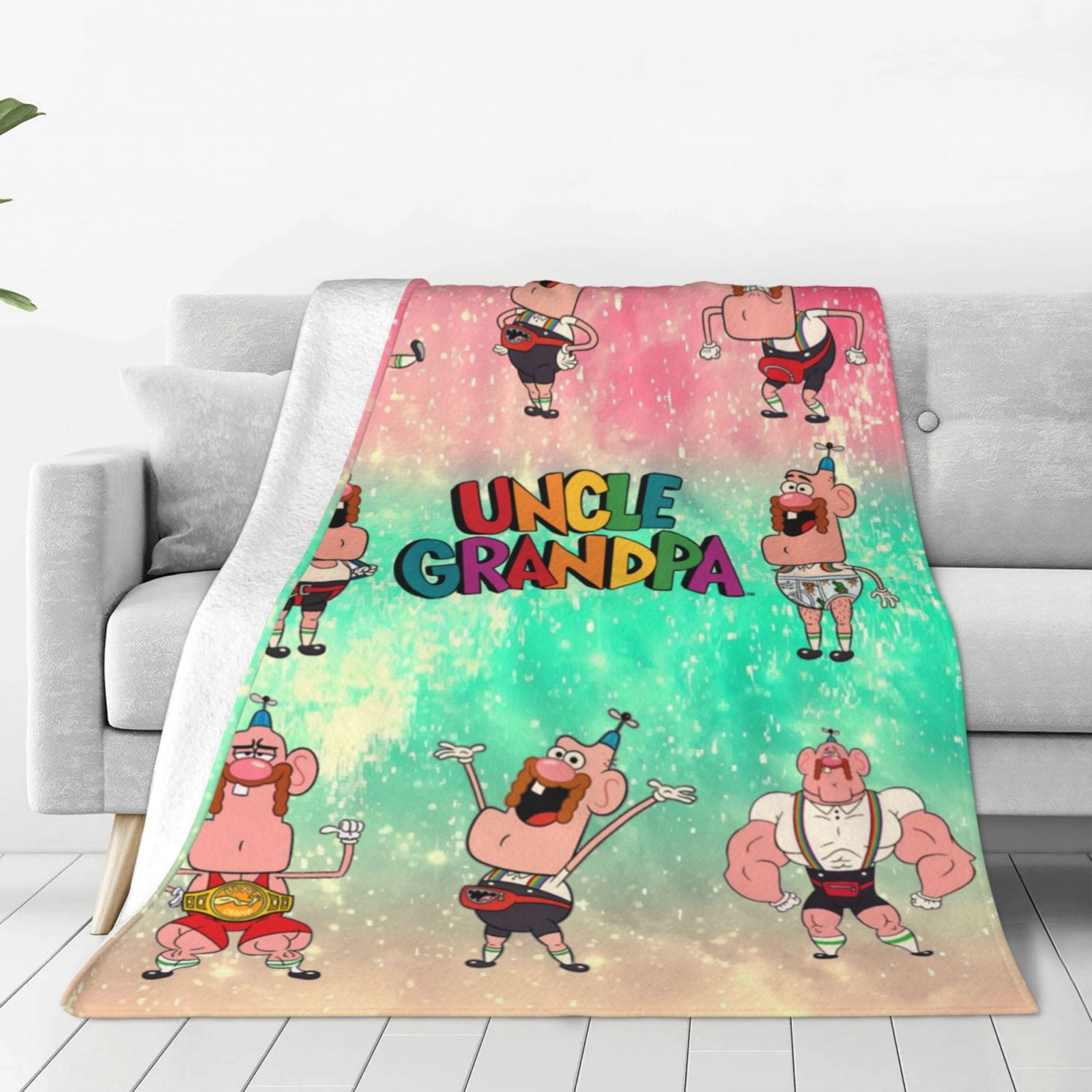 Uncle Grandpa Throw Blanket Couch Bed Sofa Soft Lightweight Warm Cozy ...