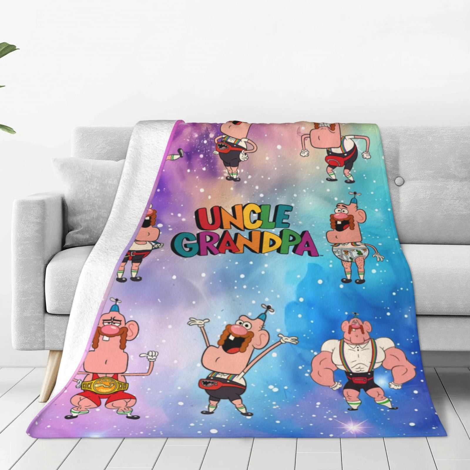 Uncle Grandpa Throw Blanket Couch Bed Sofa Soft Lightweight Warm Cozy ...