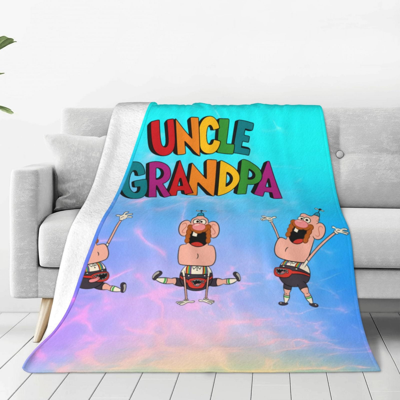 Uncle Grandpa Throw Blanket Couch Bed Sofa Soft Lightweight Warm Cozy ...