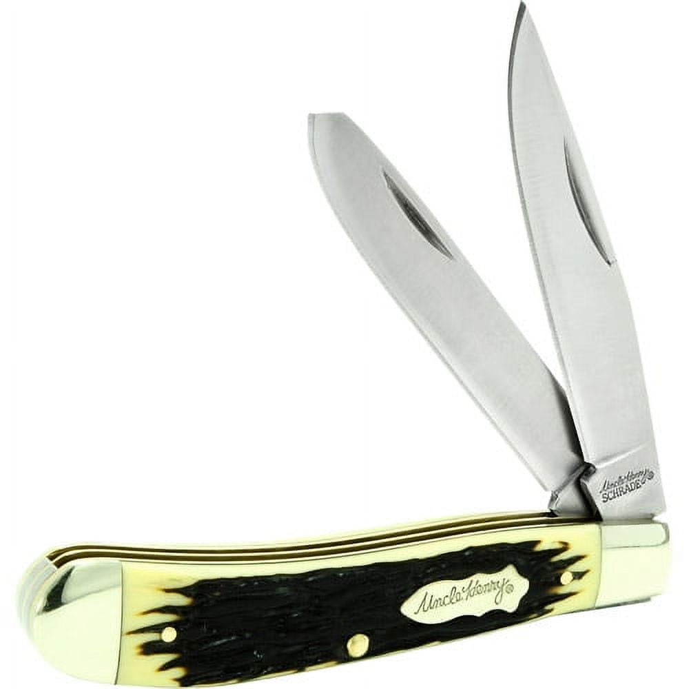 Schrade Uncle Henry Pro Trapper, Self Retracting Key Reel Pocket Knife ...