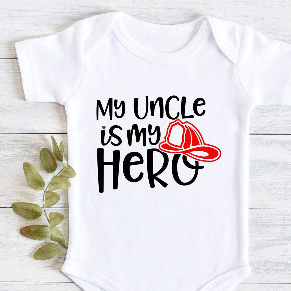 My Uncle Is My Hero, Firefighter, Thin Red Line, Baby Gift, Firetruck ...