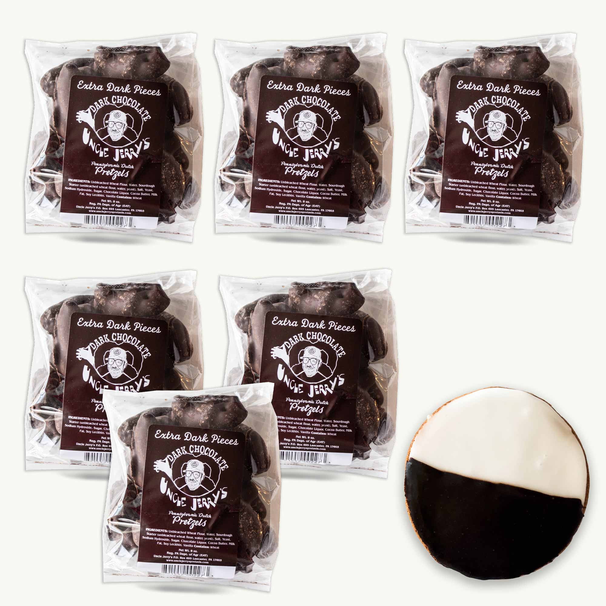 Uncle Jerry's Extra Dark Chocolate Covered Sourdough Pretzel Pieces ...