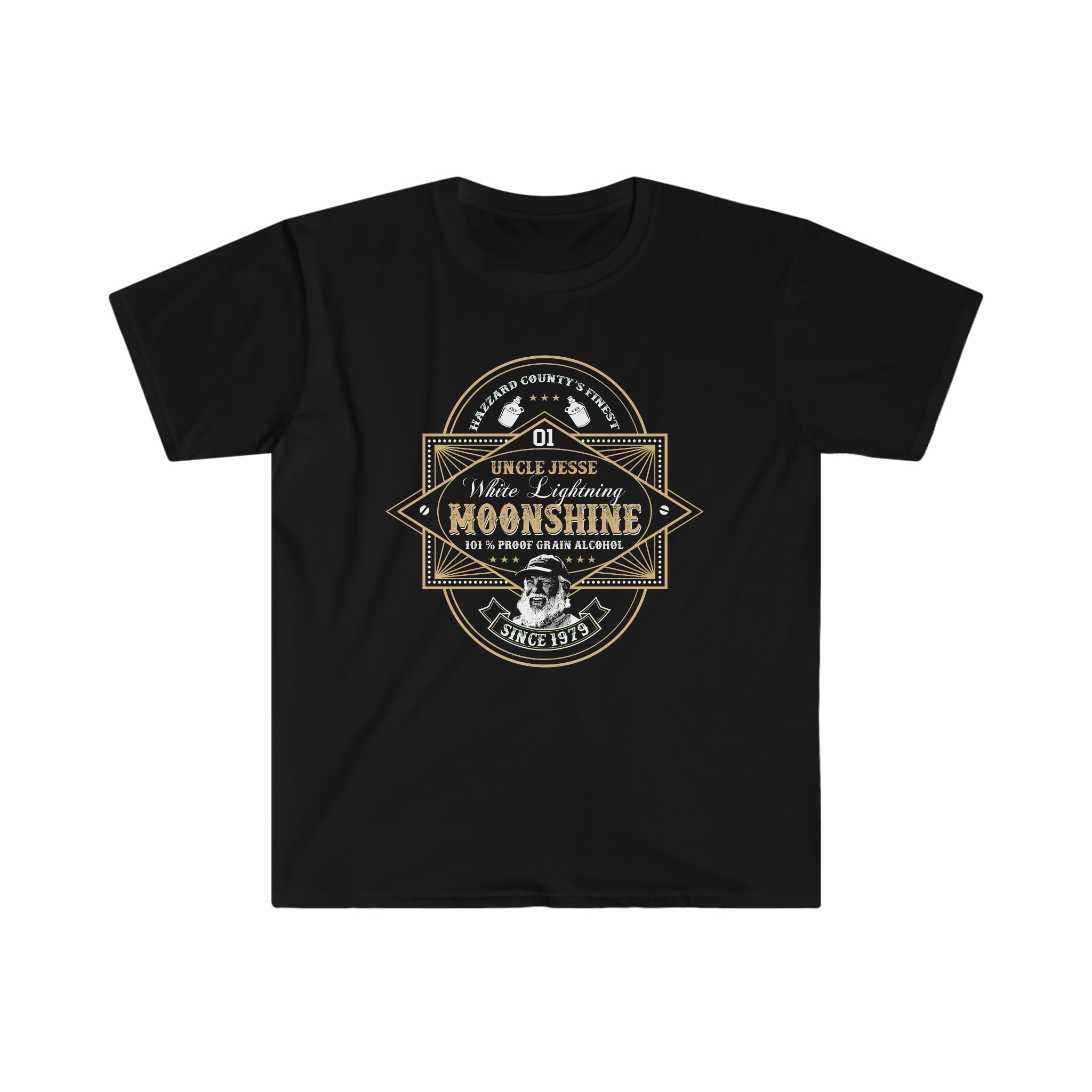 Uncle Jesse Moonshine Dukes of Hazzard Softstyle T-Shirt - Walmart.com