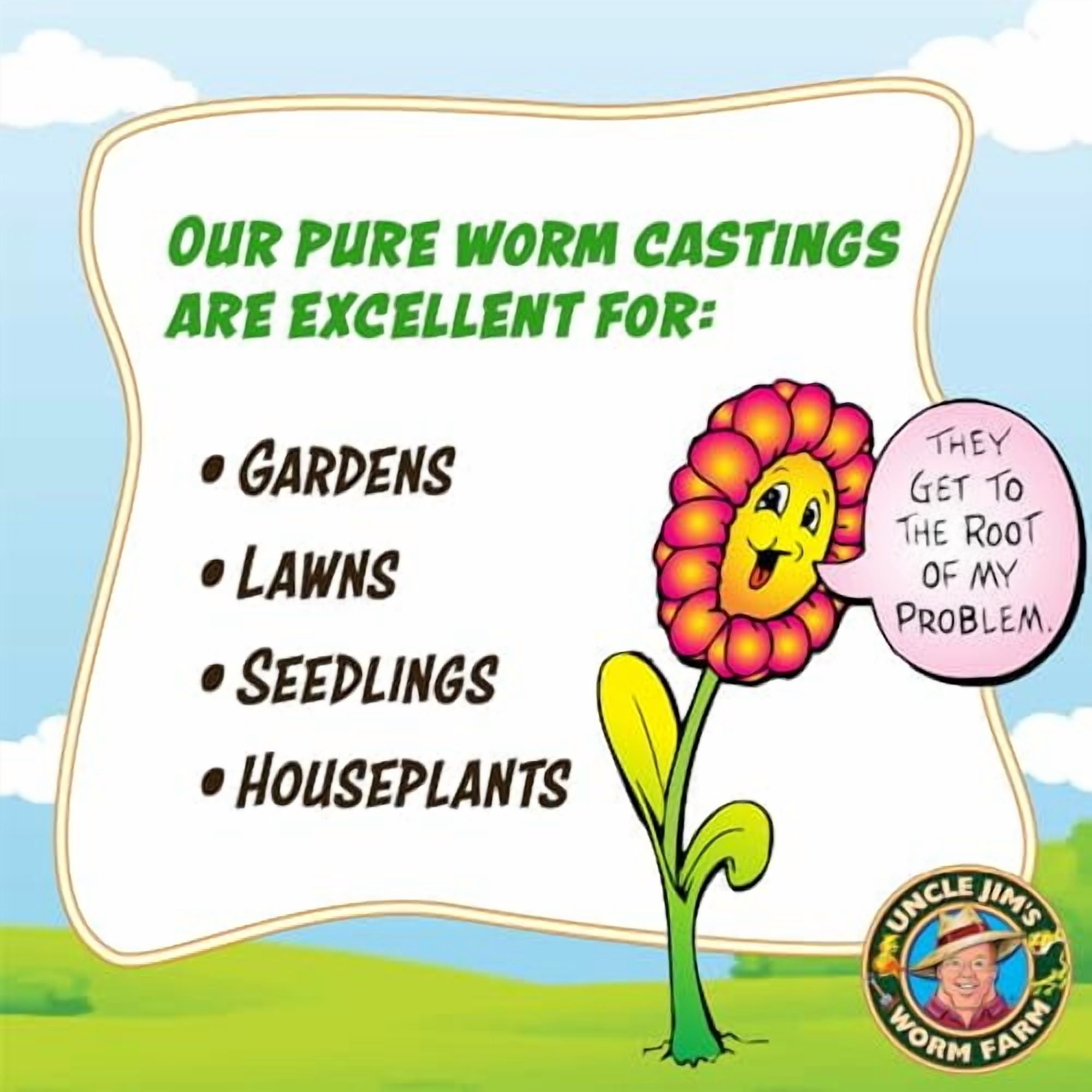 Uncle Jim's Worm Farm Black Gold Worm Castings Compost Fertilizer for ...