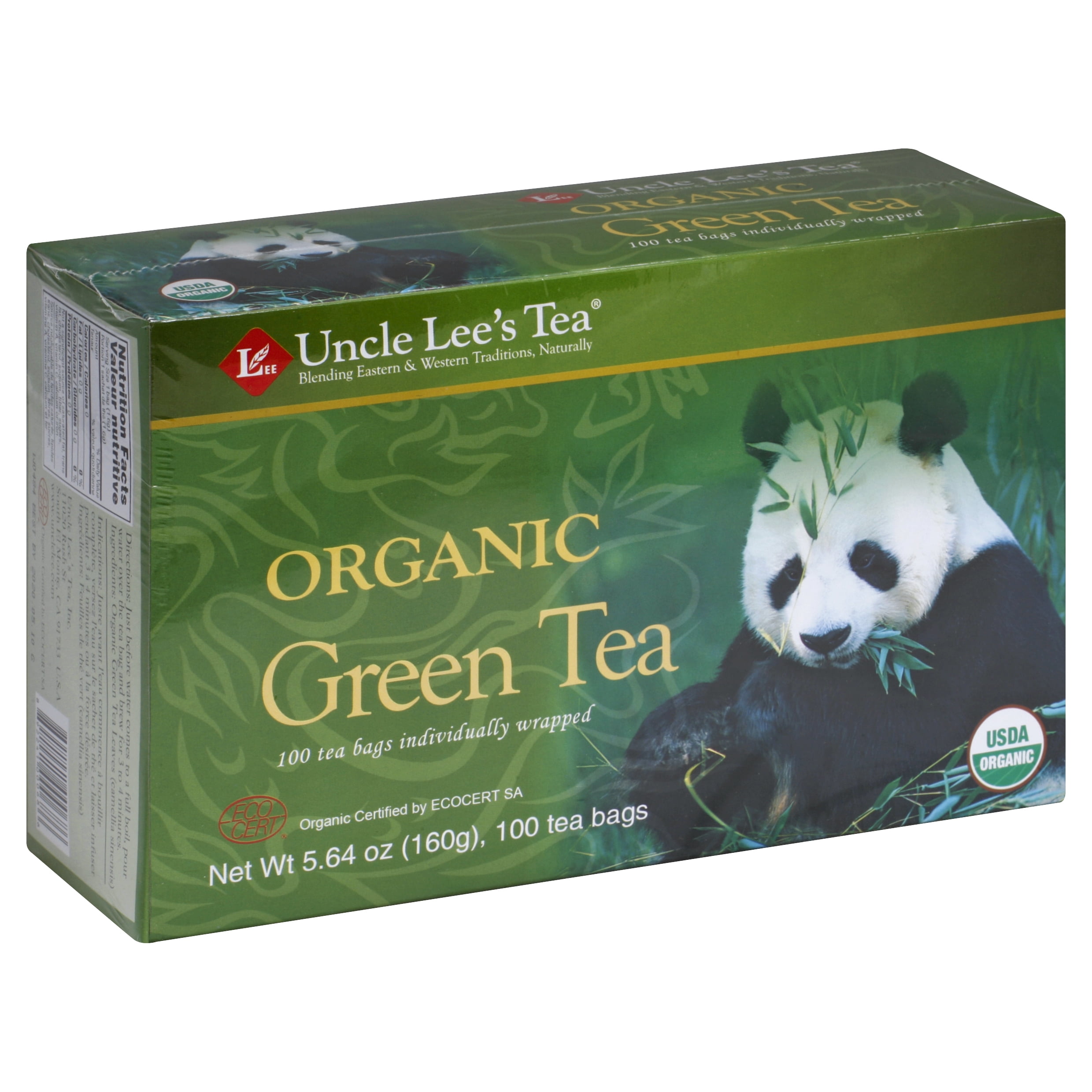 Uncle Lee's Organic Green Tea Loose Leaf 100 Bags (Pack Of 6) - Walmart.com