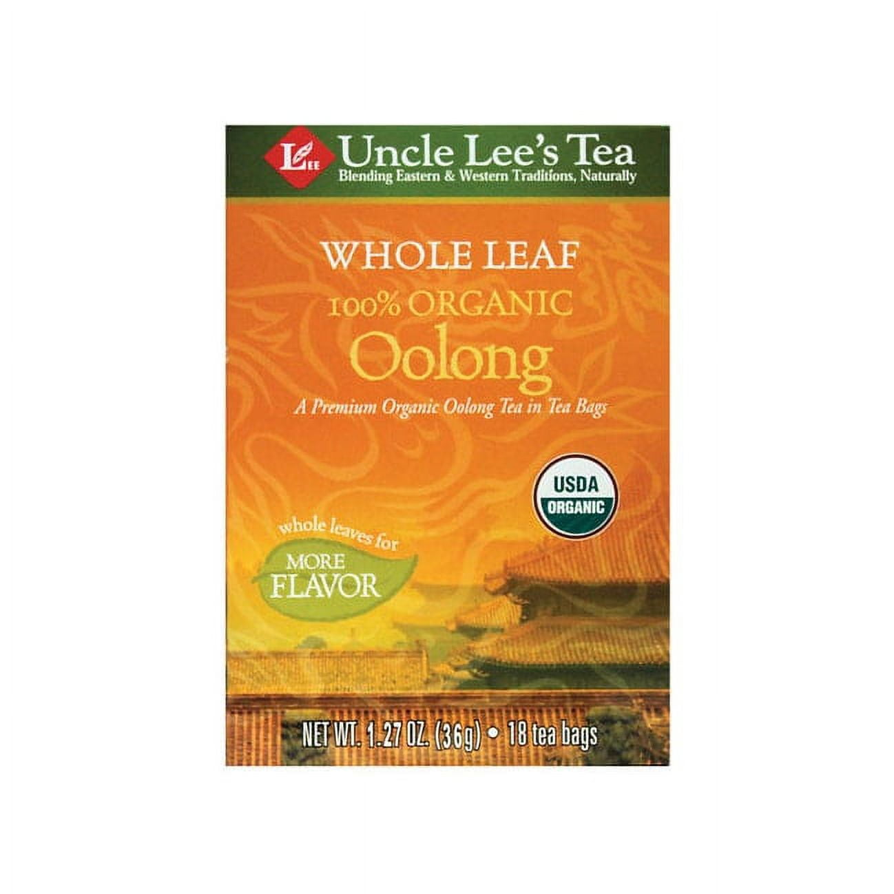 Uncle Lee'S Tea 100% Organic Oolong Tea Whole Leaf, 18 Bags - Walmart.com