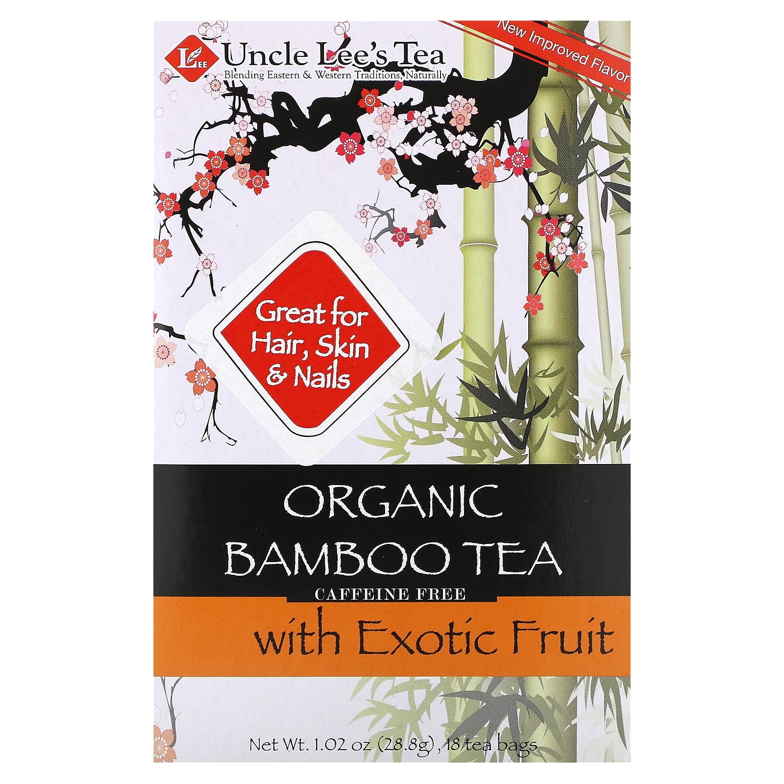 Uncle Lees Tea Organic Tea - Bamboo Exotic Fruit - 18 Bags - Walmart.com